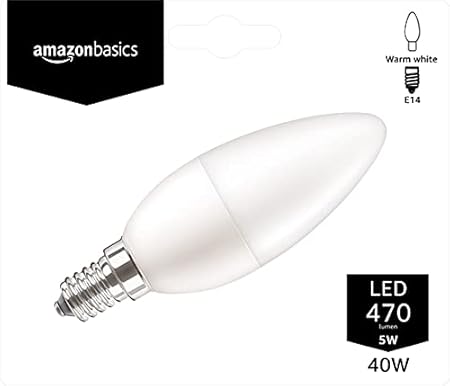 Amazon Basics Amazon LED 470 Lumen 5W, Warm White, 40W : Amazon.co.uk ...
