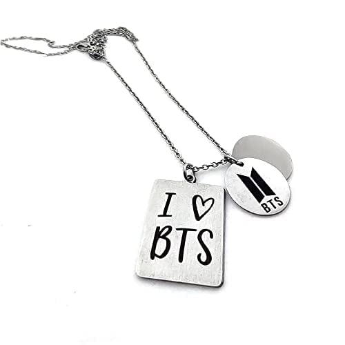 Buy AJS I Love BTS pop Pendant Necklace - Unisex Stainless Steel Kpop ...