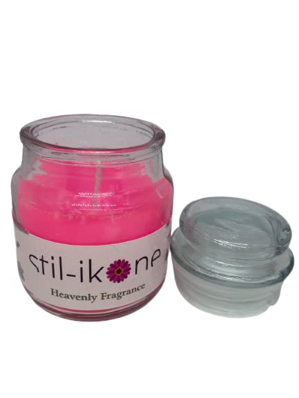 Buy Stilikone Neon Pink Coloured Scented Candle/ Doom Jar/ Rose ...
