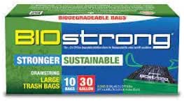 Amazon.com: BIO Strong: Biodegradable Drawstring Trash Bags 30 gal ...