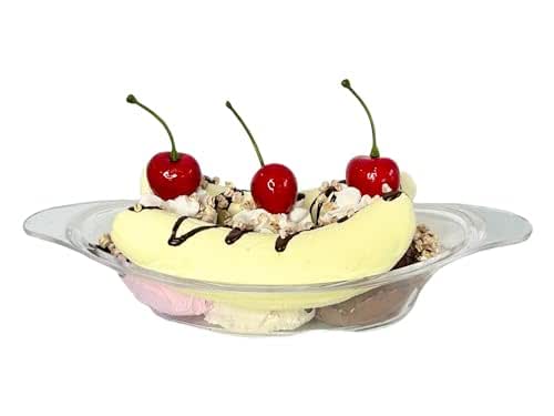 Amazon.com: Realistic Faux Banana Split Ice Cream Display - Kitchen ...