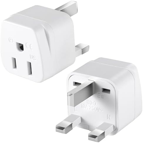 Amazon.com: 2 Pack UK Travel Adapter for Type G Plug - Works with ...
