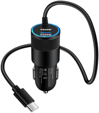 Amazon.com: USB C Car Charger Super Fast Charging 60W Compatible with ...