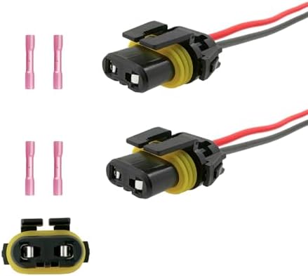 Amazon.com: AUTO OCCASION 2Pack Headlights Fog Lights Female Adapter ...