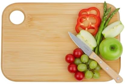 Small Bamboo Cutting Board for Kitchen, 9x6 in, 0.6 in Thick Mini Wood ...