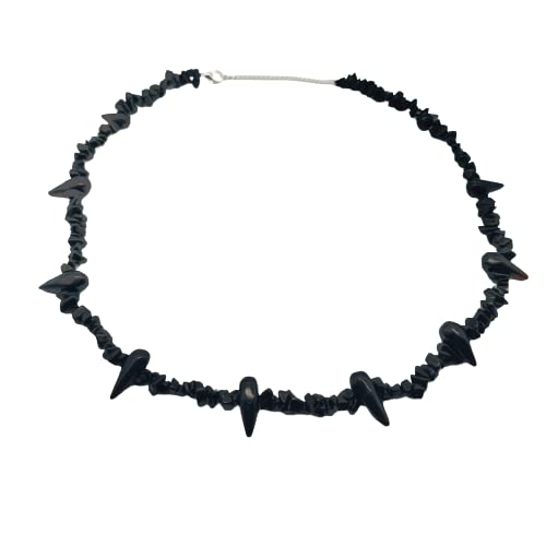Amazon.com: Pain Necklace Natural Black Onyx Necklace Anime Choker ...