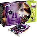 PNY Verto GeForce4 Ti4200 8X TV-Out DVI Retail Grafikkarte AGP 128MB ...