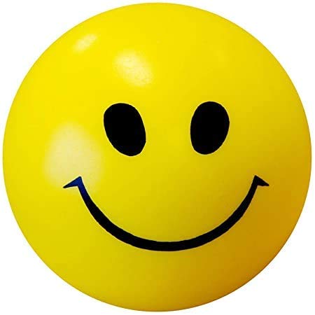 Foam Smile Squeeze Ball for Exercise (Yellow) - Set of 3 Pack , Regular ...