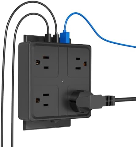 Amazon.com: Surge Protector Outlet USB Extender - Kiudth 3 Outlet ...
