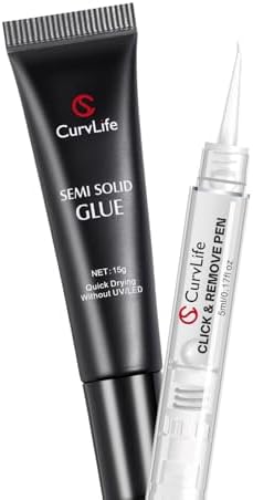 Amazon.com: Curvlife Solid Nail Glue For Press On Nails, 15g Curv Life ...