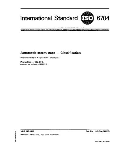 ISO 6704:1982, Automatic steam traps - Classification | Amazon.com.br