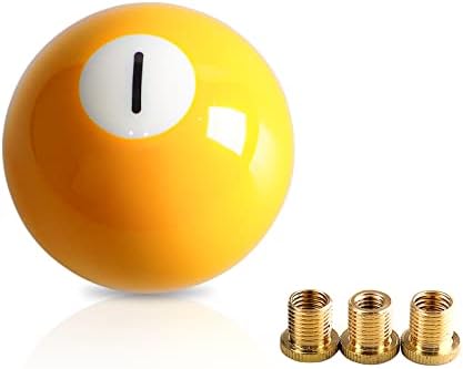 Amazon.com: Top10 Racing Yellow 8 Ball Billiard Round Shift Knob ...