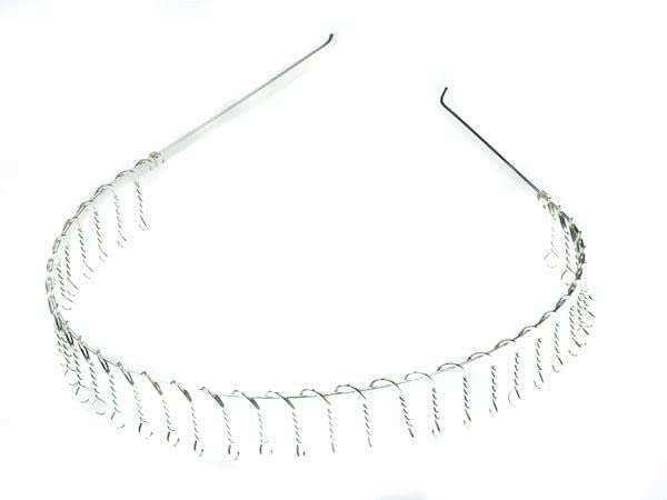 Amazon.com : Glitz4Girlz Men Ladies Silver Metal Wire Comb Teeth ...