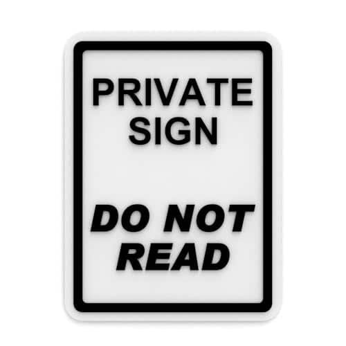 Amazon.com: Funny Sign | Private Sign Do Not Read : Home & Kitchen