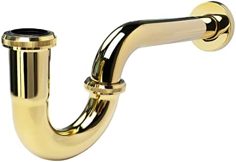 JEAPHA Stainless Steel P-Trap - 1 1/4 Inch Bathroom Basin Sink Waste ...