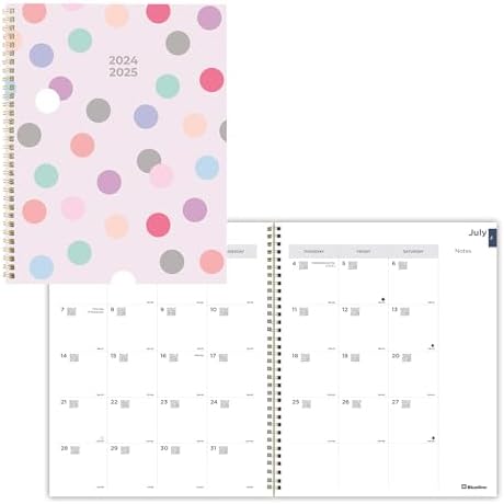 Academic Planner Blueline August 2024-July 2025 - Gold Wire Binding 8x5 ...