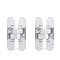 Emuca - Invisible hinge for access doors, set of two invisible hinges ...