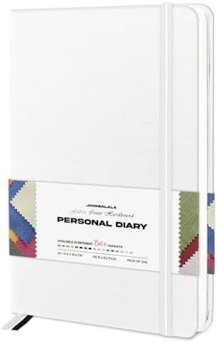 Jhingalala Diaries - White Fabric Cover Hard Bound Journal Diary I ...