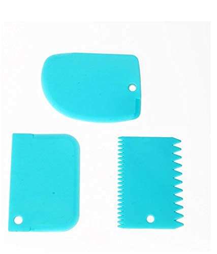 Buy EVEN 3 Pieces Cake Scrapper, Cake Smoother, Cake Comb Decoration ...