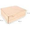 Creative Deco XL Plain Wooden Storage Box | 40 x 30 x 14 cm (+/-1 cm ...