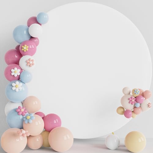 Amazon.com: Putros 6FT Round Backdrop Cover White Circle Arch Cover ...