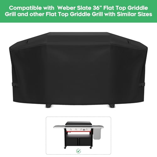 EZ-DONGTENG Heavy-Duty 600D Grill Cover fit for Weber Slate 36" Flat ...