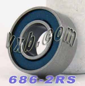686-2RS Bearing 6x13x5 Sealed Miniature Ball Bearings: Deep Groove Ball ...