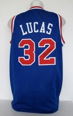 Autographed Jerry Lucas Jersey - Blue SI - Autographed NBA Jerseys at ...