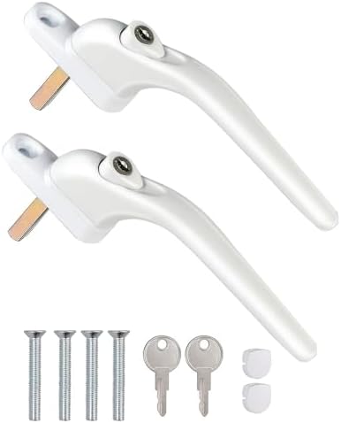 Window Handles 2Pcs - Upvc Window Handles Inline Locking with 2 Keys ...