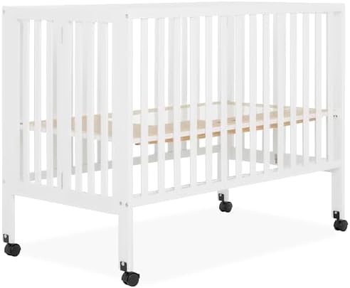 Amazon.com : Dream On Me Quinn Full-Size Portable Baby Crib in White ...