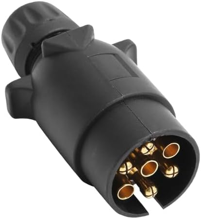 ETUKER 7 Pin Trailer Plug Waterproof, Trailer Electrical Connector 7pin ...