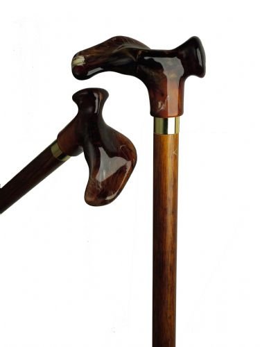 Amazon.com : Anatomical Cane Scorched Cherry, Acrylic Handle ...