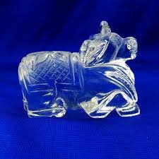 Buy Crystal Nandi/Sphatik Nandi/Crystal Bull for Shiv Idol/Crystal ...