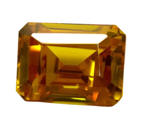SreeGems Yellow Sapphire Stone 8.25 Ratti Original Certified Pukharj ...