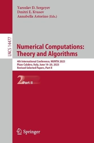 Amazon Numerical Computations Theory And Algorithms 4th International Conference Numta 2023