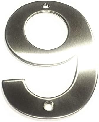 Brushed Stainless Steel House Numbers Screw on All Numbers 10cm Tall ...