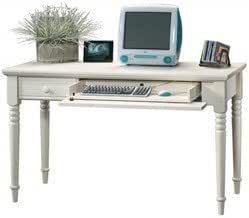 Amazon.com: Sauder Harbor View Writing Desk, Antiqued White Finish
