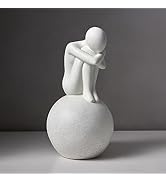 Amazon.com: Modern Thinker Statue Sitting Ball Thinking Sculptures for ...