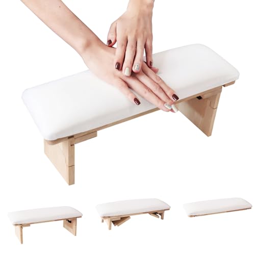Nail Arm Rest, Professional Foldable Hand Rest Solid Wood With - Want ...