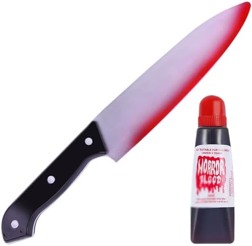 Amazon.com : WINUSD 2PCS Halloween Costume Knife Prop Set, Fake Knife ...