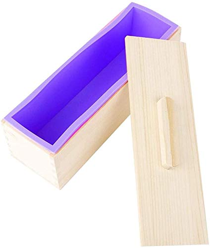 RKPM HOMES 1200ML Silicone Multi-Function Wooden Rectangle Soap Mold ...