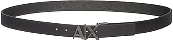 Armani Exchange Men's AX Hinge Reversible Belt Black/Black, One Size at Amazon Men’s Clothing store