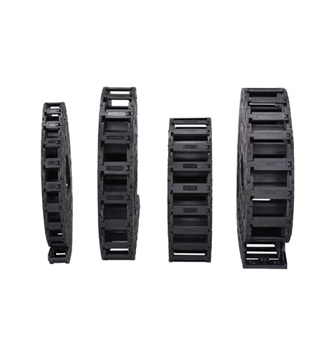 KAMSTEALTH™ Black Plastic Flexible Nested Semi Closed Drag Chain Cable ...
