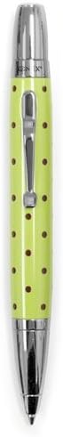 Amazon.com : Xonex Classic Pen, Dotted Swiss (Green), Black Ballpoint, 1 Count, 4 3/4-Inch with ...