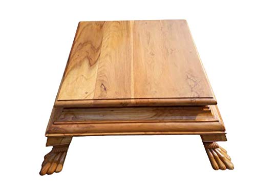 Amrut Arts Teak Wood Chaurang, Chowki Size:18"×18"×9" Inch Top Face ...