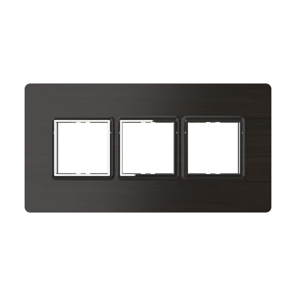 SEER 6 Modular switch board Plate, Black Chrome - Pack of 1|6 Module ...