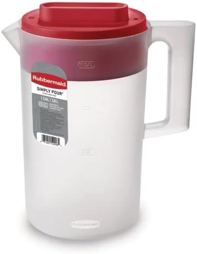 Rubbermaid Clear Pitcher, Red Cover, 1 Gallon : Amazon.ca: Home