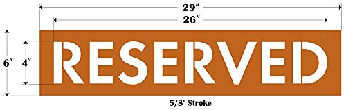 Snapklik.com : APS 4" Reserved Parking Stencil For Parking Lot Reserved ...