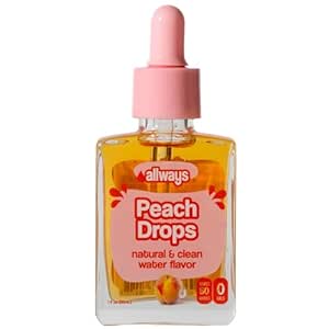 Amazon.com: Allways Drops Natural Peach Water Enhancer | Sugar-Free, Zero Calories, Monk Fruit ...