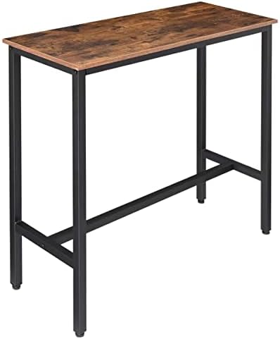 Amazon.com: RokiaTek Bar Table 39" Long Narrow Bar Height Pub Table ...
